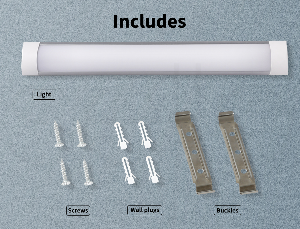 Emitto LED Slim Ceiling Batten Tube Light Linear Fitting 120cm Daylight ...